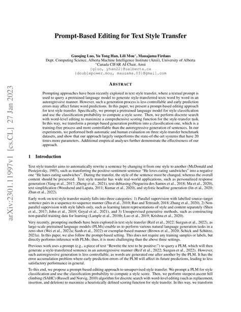 prompt based editing for text style transfer deepai