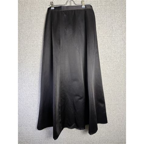 Panoply Skirts Vintage 9sy2k Black Maxi Skirt Satin Evening Gothic