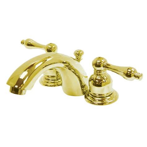 Kingston Brass Victorian Mini Widespread Bathroom Faucet Polished Brass
