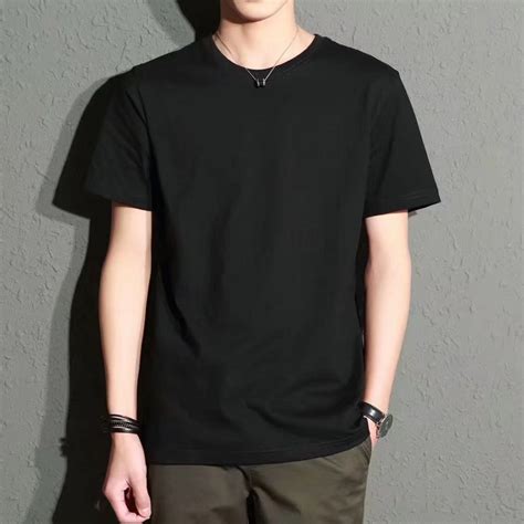【cod】plain Round Neck White And Black Cotton T Shirt Unisex Plain T
