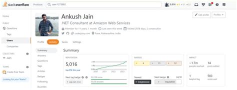Ankush Jain On Linkedin Just Crossed 5000 Reputations On Stack Overflow Great 18 Comments