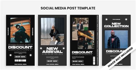 Premium Psd Psd Streetwear Fashion Dark Minimalism Instagram Story