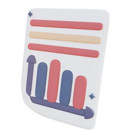 3d Illustration Data Chart Document 18244796 Png