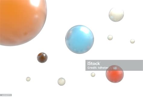 흰색 3d 일러스트레이션에 고립 된 비행 반사 다채로운 공 0명에 대한 스톡 사진 및 기타 이미지 0명 구 다중 색상 Istock