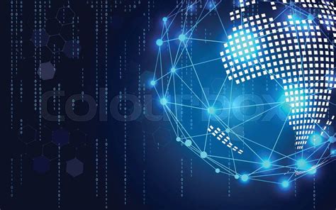 Blue Technology Circle And Computer Science Abstract Backgro Colourbox