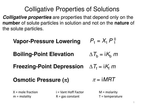 Ppt Colligative Properties Of Solutions Powerpoint Presentation Free Download Id 2430756