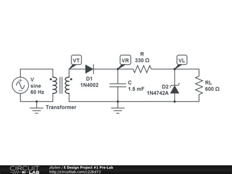 E Design Project 1 Pre Lab Circuitlab