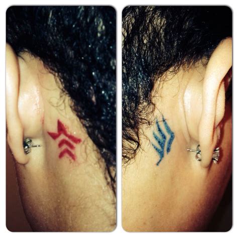 New Ink My Mass Effect Renegade Paragon Tattoos By Al Blue Lotus