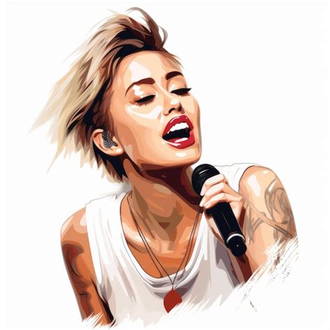 Premium Photo Modern Miley Cyrus Album Art Digital Illustration For