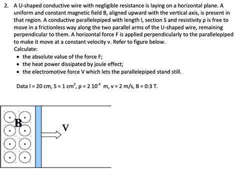 Solved A U Shaped Conductive Wire With Negligible Resistance