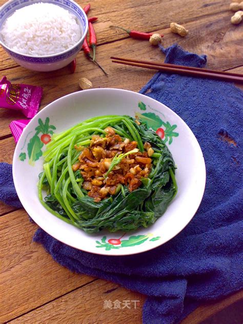 香蒜虾米拌菠菜的做法 菜谱 美食天下