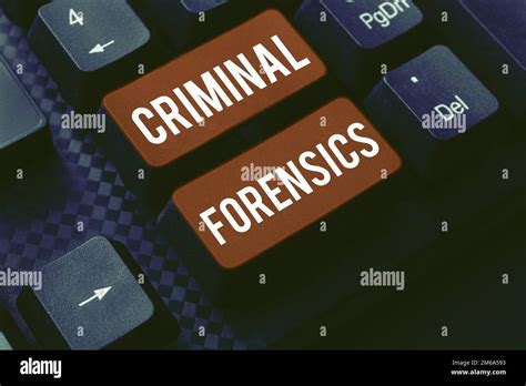 Hand Writing Sign Criminal Forensics Word Written On Federal Offense