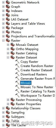 Arcmap批量拼接（mosaic）栅格图像 知乎