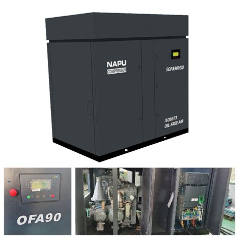 75kw Air Cooling High Efficiency Oil Free Rotary Screw Two Stage Dry