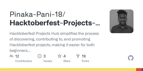 Github Pinaka Pani 18hacktoberfest Projects Hub Hacktoberfest Projects Hub Simplifies The