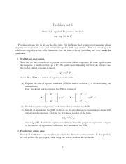 Pset Pdf Problem Set Stats Applied Regression Analysis Due Sep Problem Sets