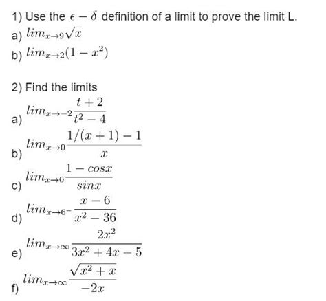 Solved Use the ϵδ definition of a limit to prove the Chegg