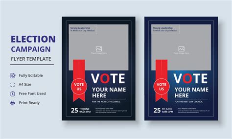 Election Campaign Flyer Template Political Campaign Flyer Template