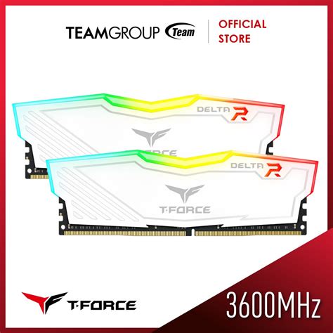 Jual Team Memory Delta Tforce Rgb 2x16gb Pc 3600 Ddr4 White Shopee Indonesia