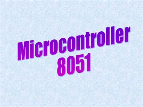 Microcontroller And Microprocessor Types Ppt