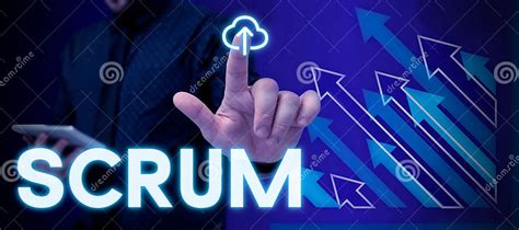 Conceptual Display Scrum Internet Concept Handwriting As Distinct From Print Written Characters