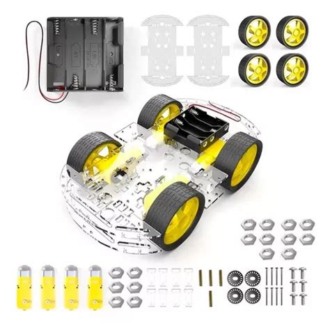 Chasis De Carro Kit Arduino 4 Llantas Mercadolibre