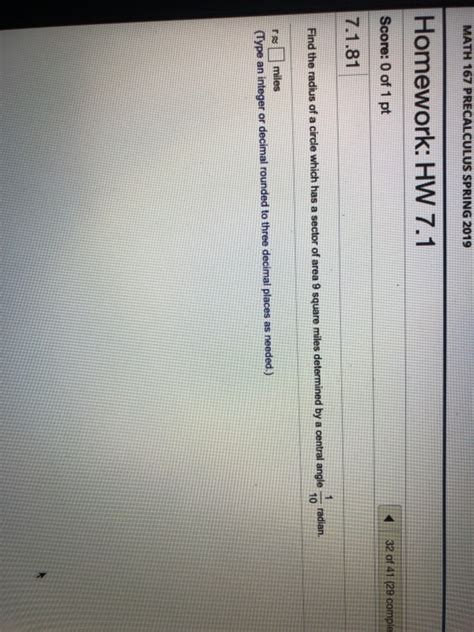 Solved MATH PRECALCULUS SPRING Homework HN Chegg