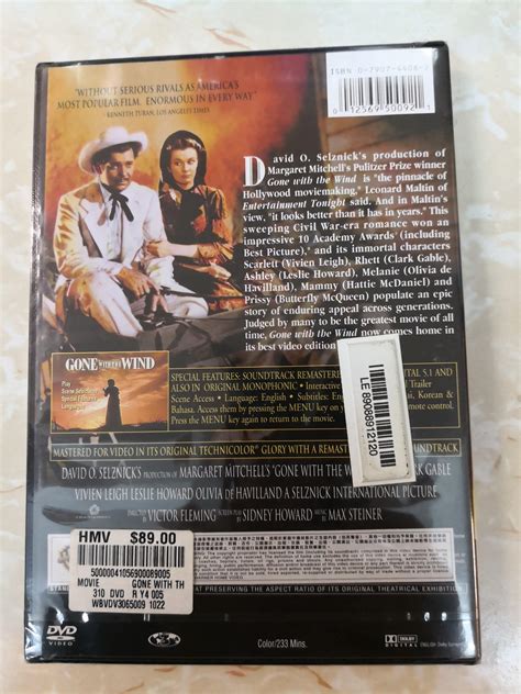DVD 全新 亂世佳人 Gone With The Wind 奇勒基寶 慧雲李 興趣及遊戲 音樂樂器 配件 音樂與媒體 CD