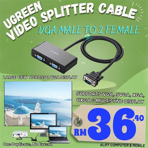 Ugreen Video Splitter Cable Computers Tech Parts Accessories Cables Adaptors On Carousell