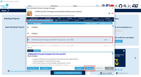 Stm32 开发 Stm32cubemx 下载芯片支持包、创建 Hal 库工程stm32cubemx加载芯片包 Csdn博客