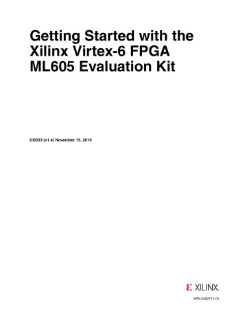 Xilinx Virtex FPGA ML Evaluation Kit Getting Started Manualzz