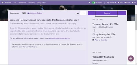 Events App In Odoo 16 Odoo V16 Community Edition Book