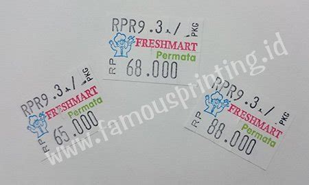 Cetak Stiker Label Harga Murah Dan Bahannya Berkualitas