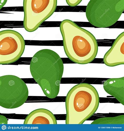 Avocado Print Seamless Pattern For Textiles Prints Clothing Blanket