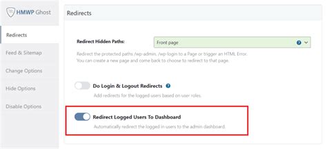 Redirect Logged Users To Admin Dashboard Hide My Wp Ghost