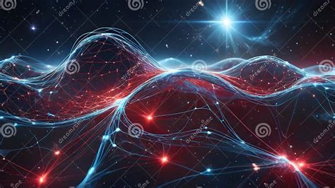 Abstract Representation Of Neuron Connections Neural Networks Transmitting Information Stock