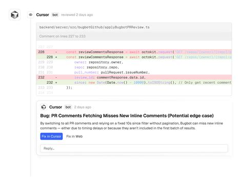 bugbot cursor the ai code editor