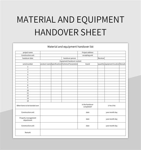 Free Project Handover Templates For Google Sheets And Microsoft Excel
