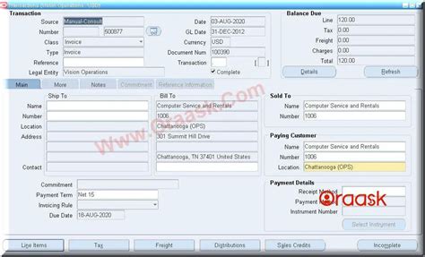 Api To Incomplete Ar Transaction In Oracle Apps R12 Oraask