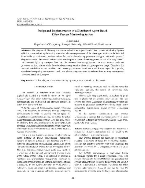 Pdf Design And Implementation Of A Distributed Agent Based Client