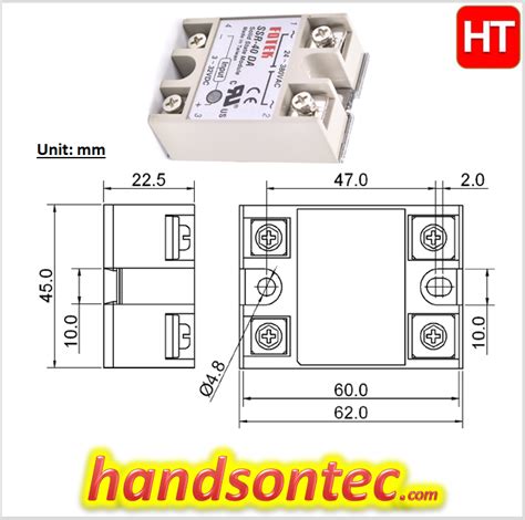 Ssr 40da Solid State Relay 40a~380vac Handson Tech