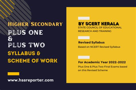Higher Secondary Plus One Plus Two Syllabus Scheme And Deleted Topics