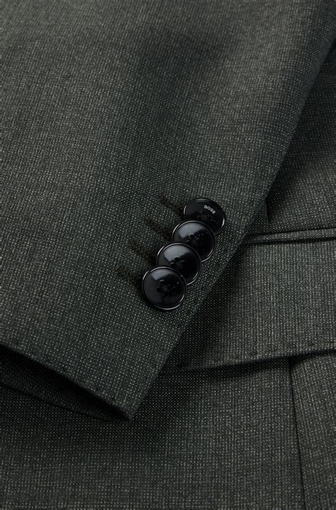 Boss 멜란지 버진 울 레귤러 핏 쓰리피스 수트