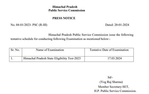 HP SET Exam Date 2024 Exam Schedule PDF Link