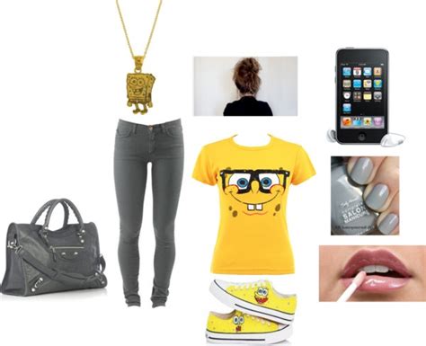 Spongebob Polyvore Clothes Design Outfit Accessories Women