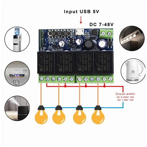 CH WiFi Switch Wireless Relay Module Timing Function Remote Ewelink APP Control With Alexa