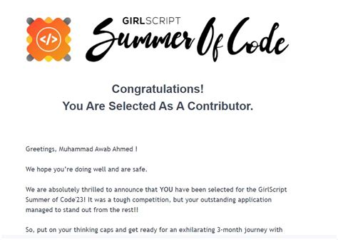 Muhammad Awab On Linkedin Opensource Girlscriptsummerofcode Gssoc Opportunity Gssoc23