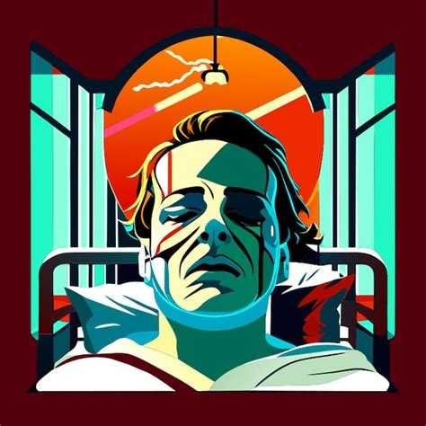 Premium Vector A Patient From An Asylum Vector Illustration