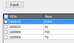 Visual Studio 2010 How To Export Multiple Selected Rows In