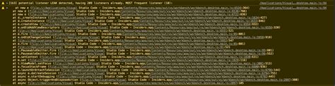 Potential Listener Leak Detected Issue 98044 Microsoft Vscode